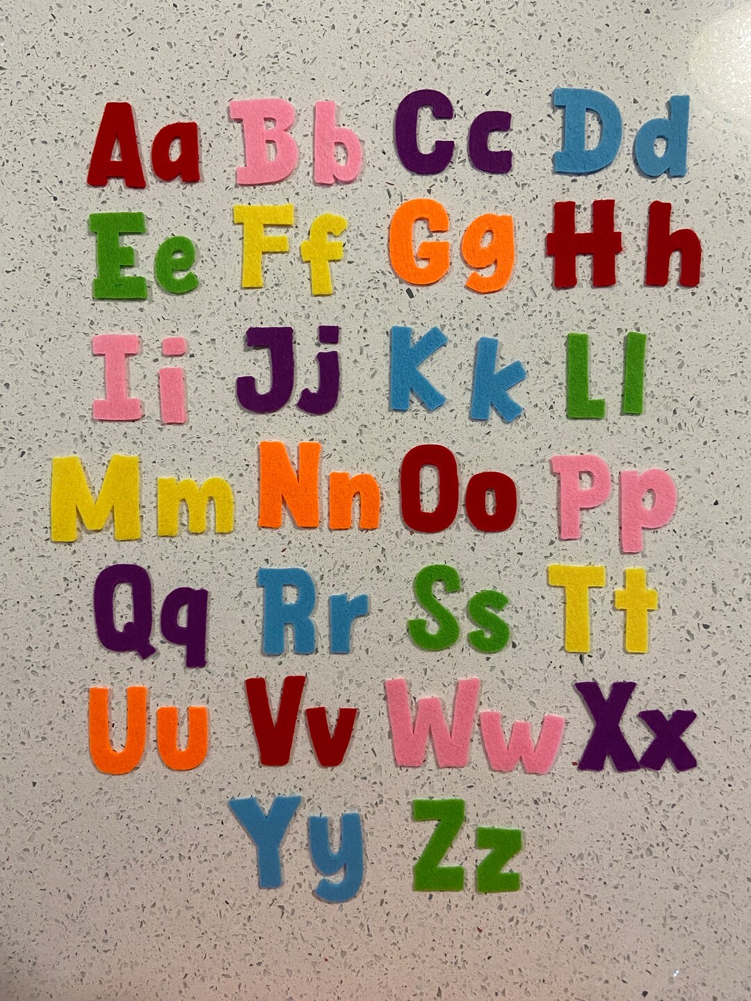 Felt Alohabet Uppercase Lowercase Letters Preschool Kindergarten ...