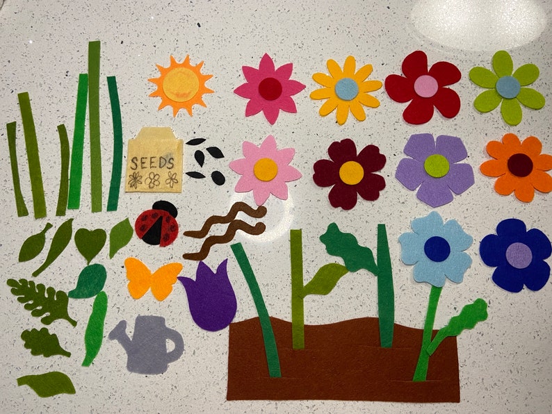 Flower Garden Felt Play / Felt Storyboard / Pretend Play / Garden ...
