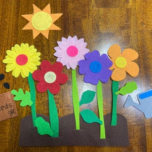 Flower Garden Felt Play / Felt Storyboard / Pretend Play / Garden ...