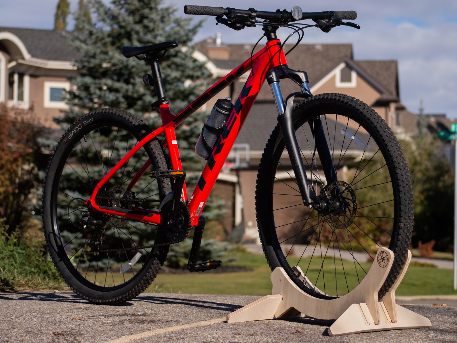 Curved Bike Rack / Wooden Bike Storage/ Modern Bike Stand / Handmade ...