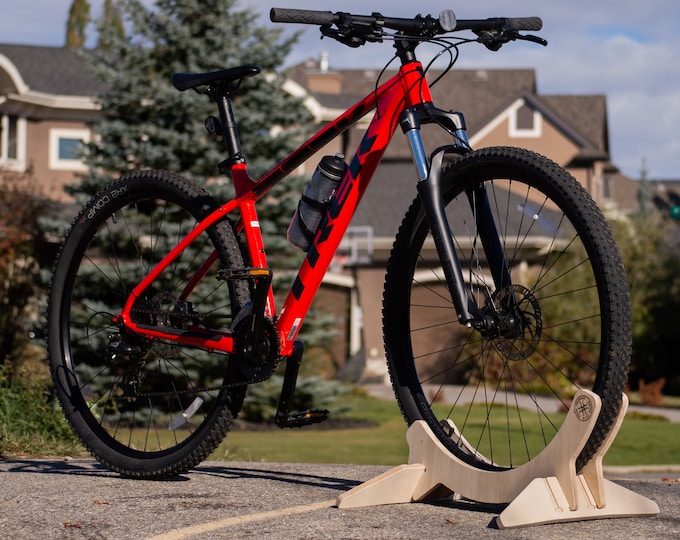 Curved Bike Rack / Wooden Bike Storage/ Modern Bike Stand / Handmade ...