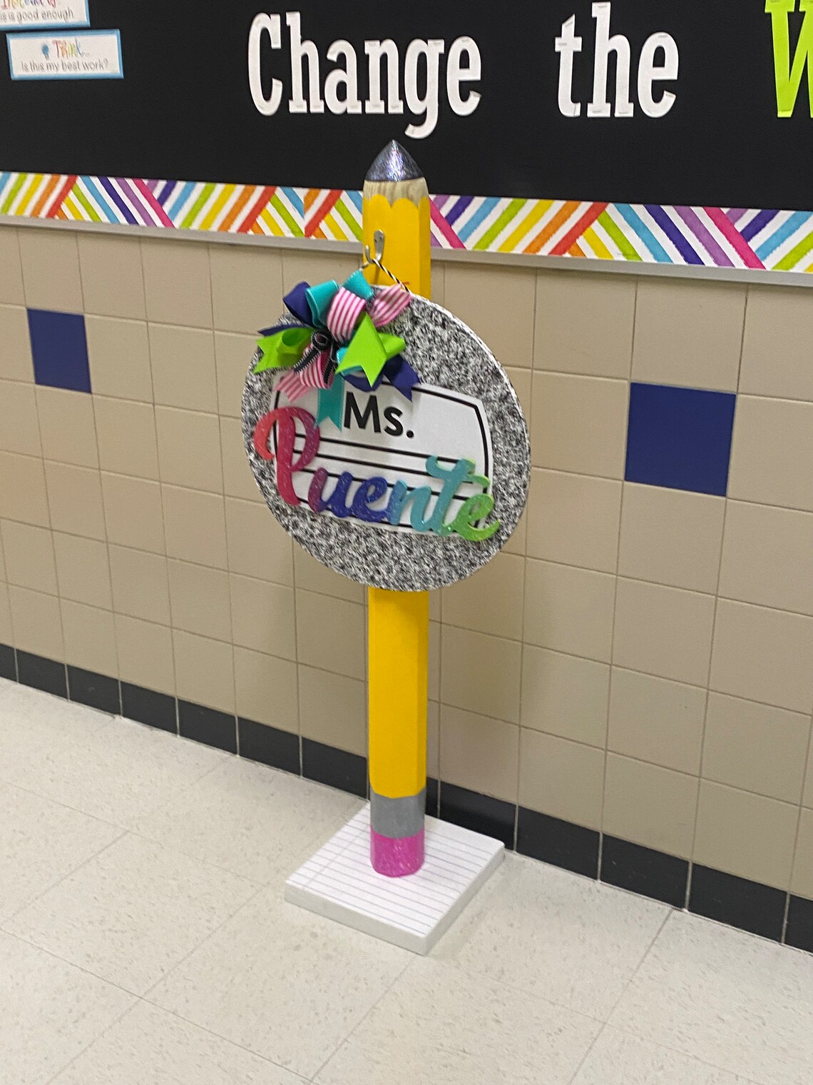 Pencil Stand-4ft Teacher Pencil Decor, Classroom Decor, Door Hanger ...