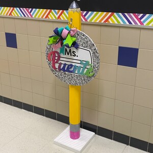 Pencil Stand-4ft Teacher Pencil Decor, Classroom Decor, Door Hanger ...
