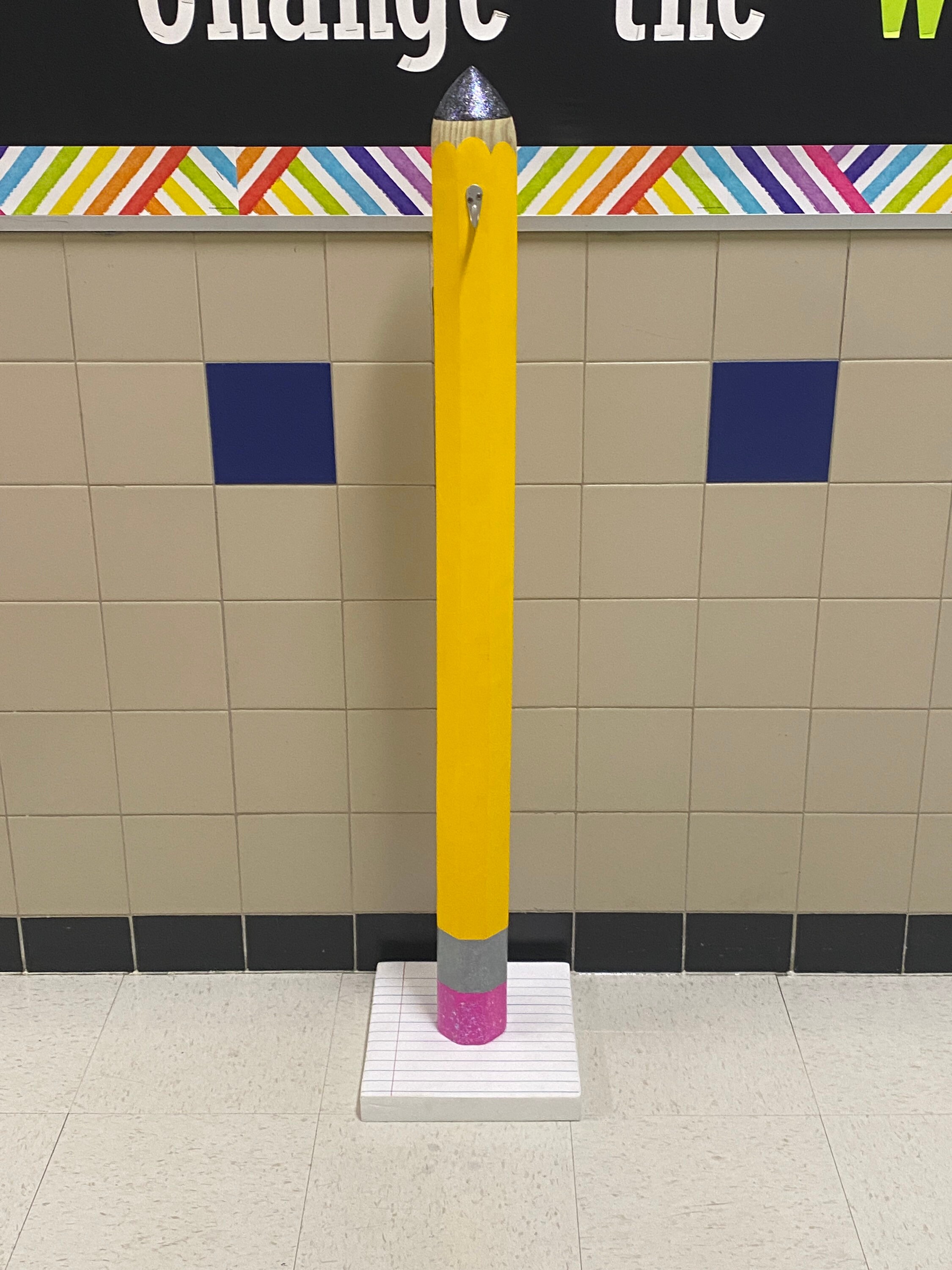 Pencil Stand-4ft Teacher Pencil Decor, Classroom Decor, Door Hanger ...