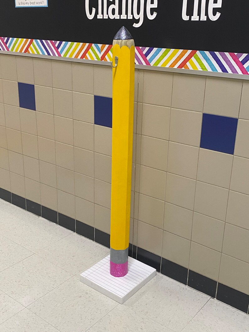 Pencil Stand-4ft Teacher Pencil Decor, Classroom Decor, Door Hanger ...
