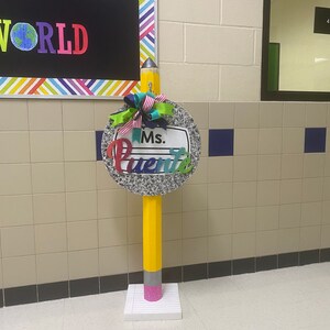 Pencil Stand-4ft Teacher Pencil Decor, Classroom Decor, Door Hanger ...