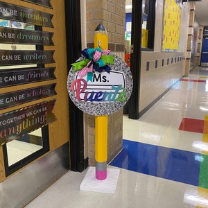 Pencil Stand-4ft Teacher Pencil Decor, Classroom Decor, Door Hanger ...