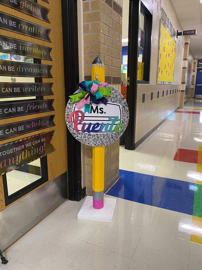 Pencil Stand-4ft Teacher Pencil Decor, Classroom Decor, Door Hanger ...