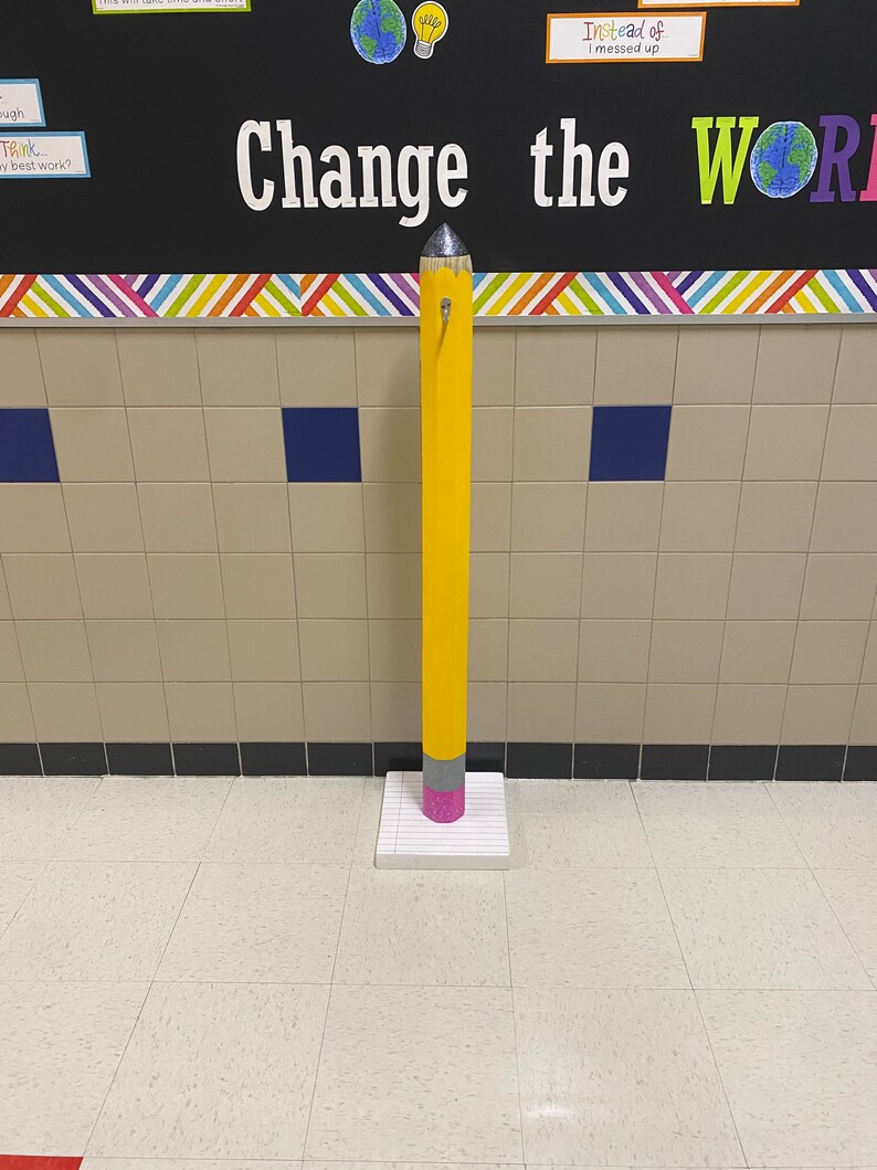 Pencil Stand-4ft Teacher Pencil Decor, Classroom Decor, Door Hanger ...