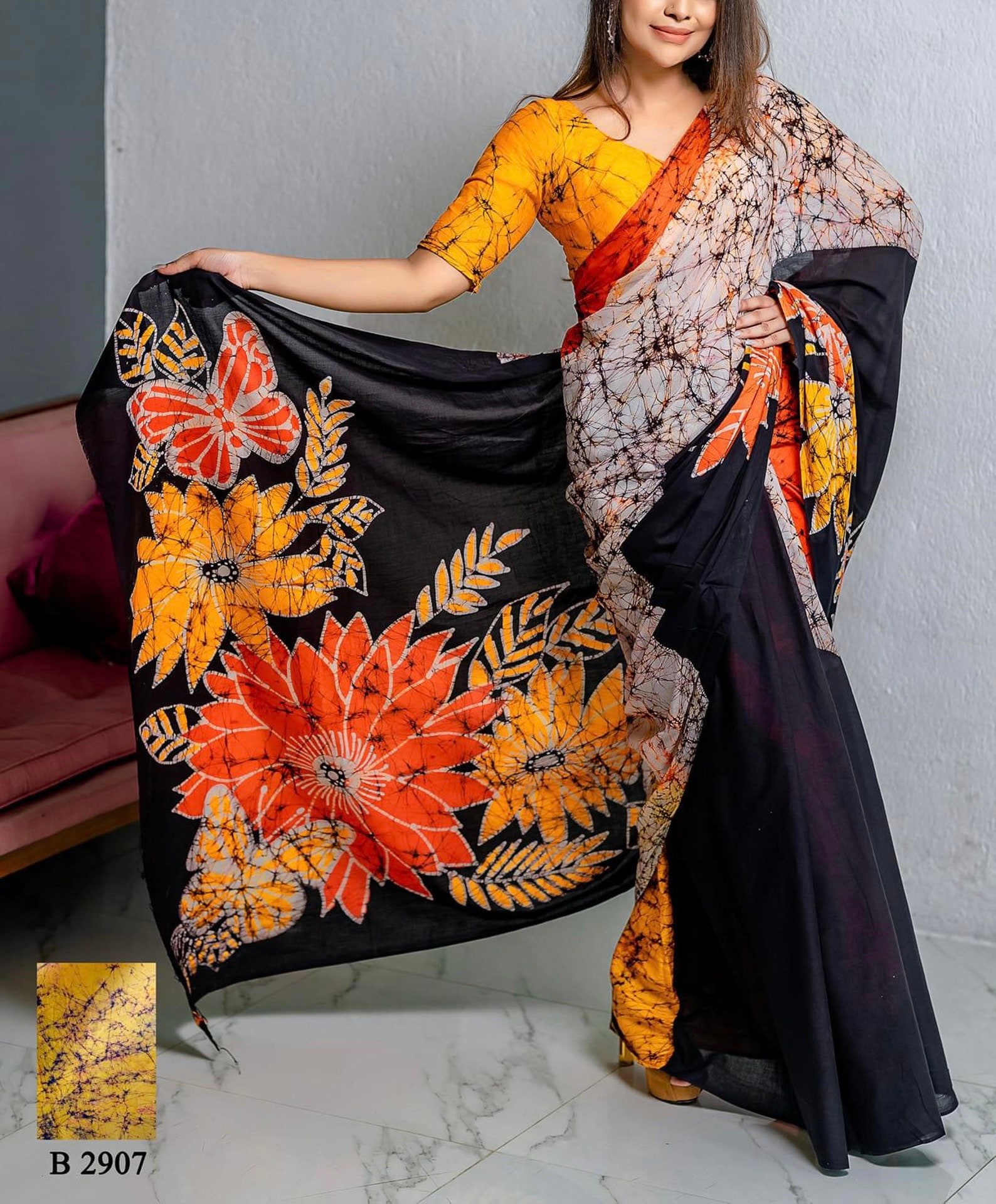 Sri Lankan Batik Saree High Quality Super Voil Batik Saree Ceylon ...