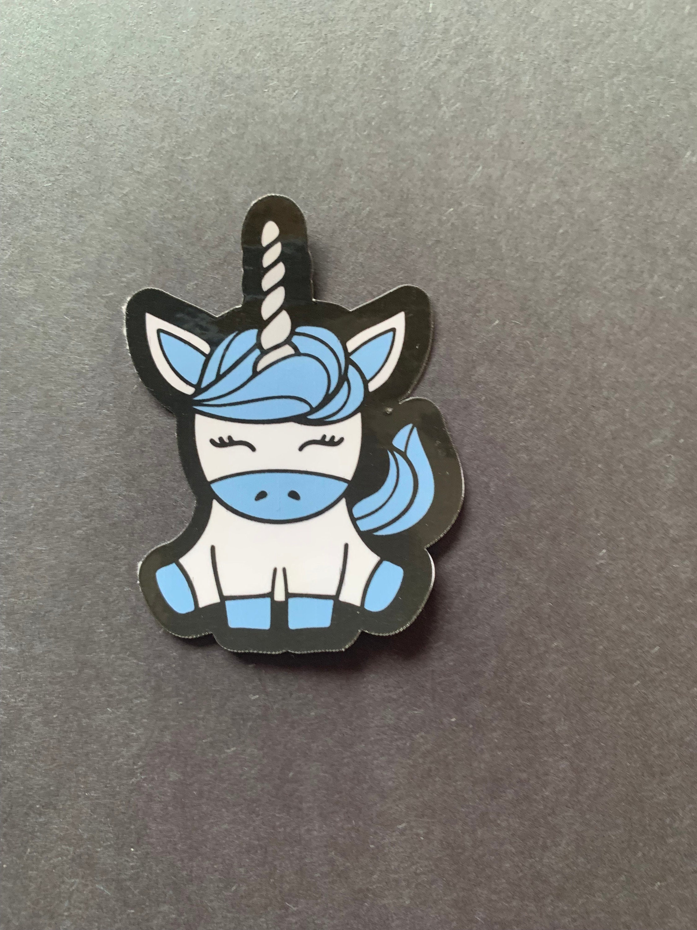 Cute! Unicorn! Stickers - Light Blue - Etsy