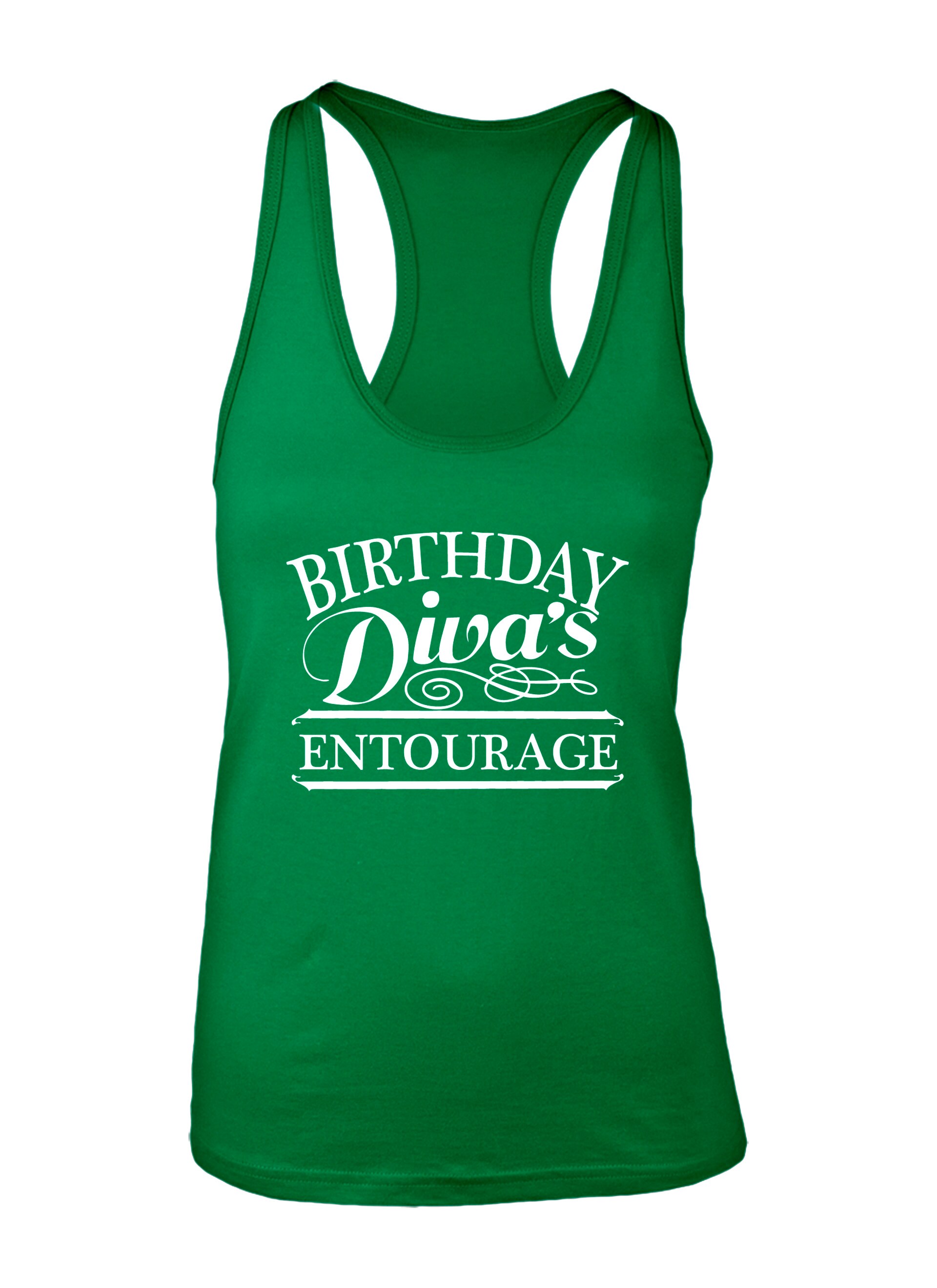 Birthday Diva's Entourage Ladies Racerback Tank, Party Tank ...