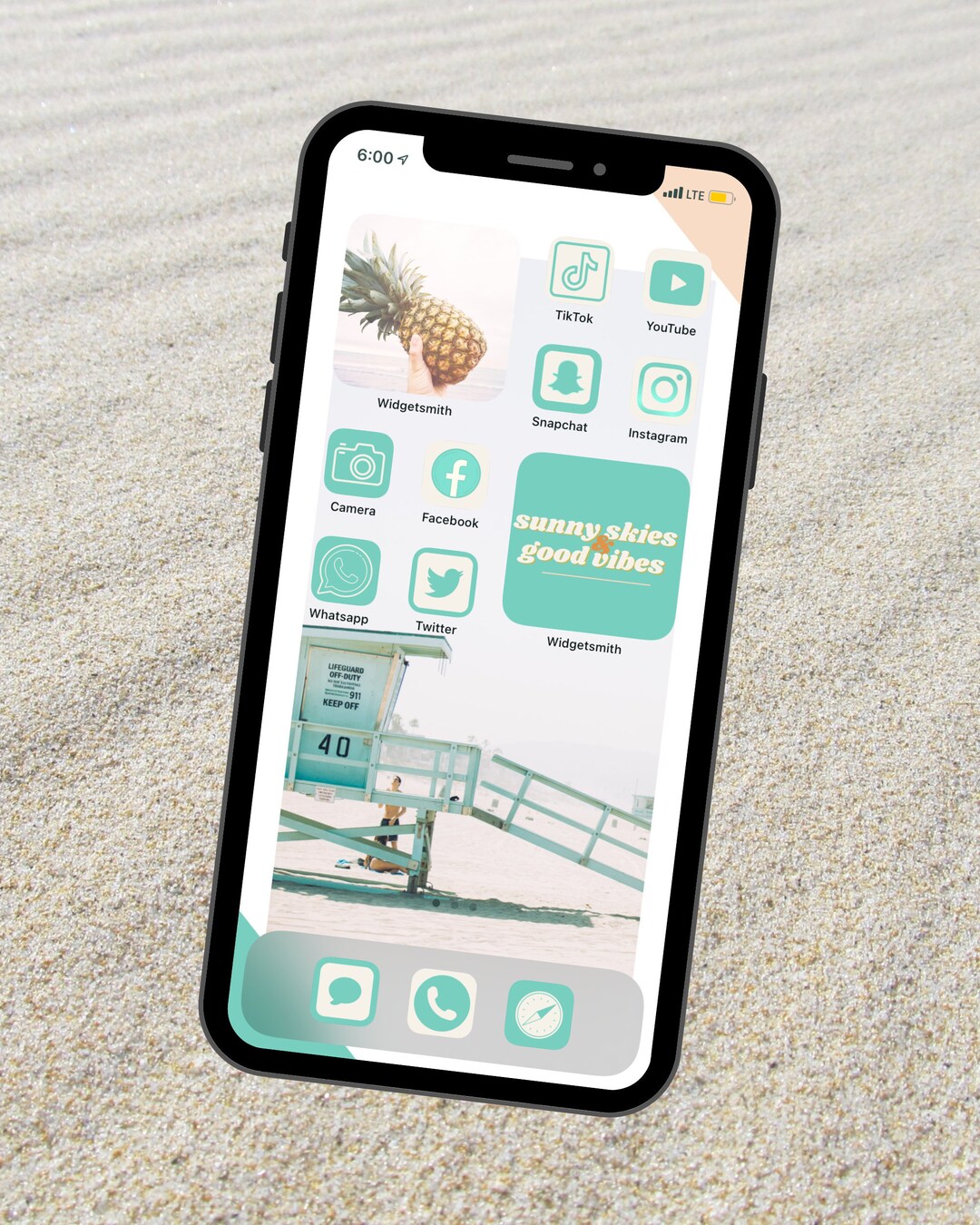 Tropical Aesthetic Ios17 OVER 10 App Icons, WIDGETS Beach Bundle - Etsy