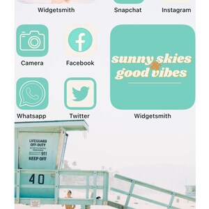 Tropical Aesthetic Ios17 OVER 10+ App Icons, WIDGETS Beach Bundle - Etsy