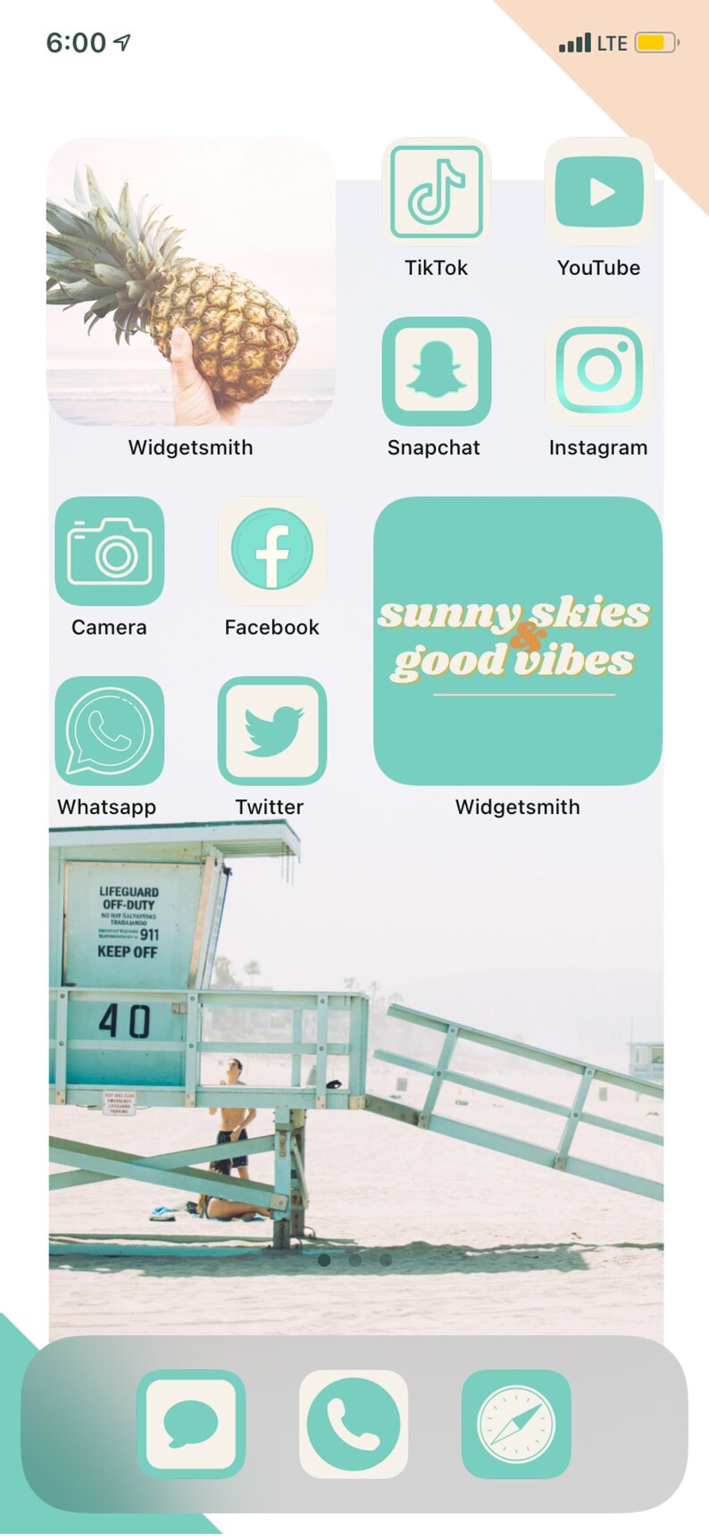 Tropical Aesthetic Ios17 OVER 10+ App Icons, WIDGETS Beach Bundle - Etsy