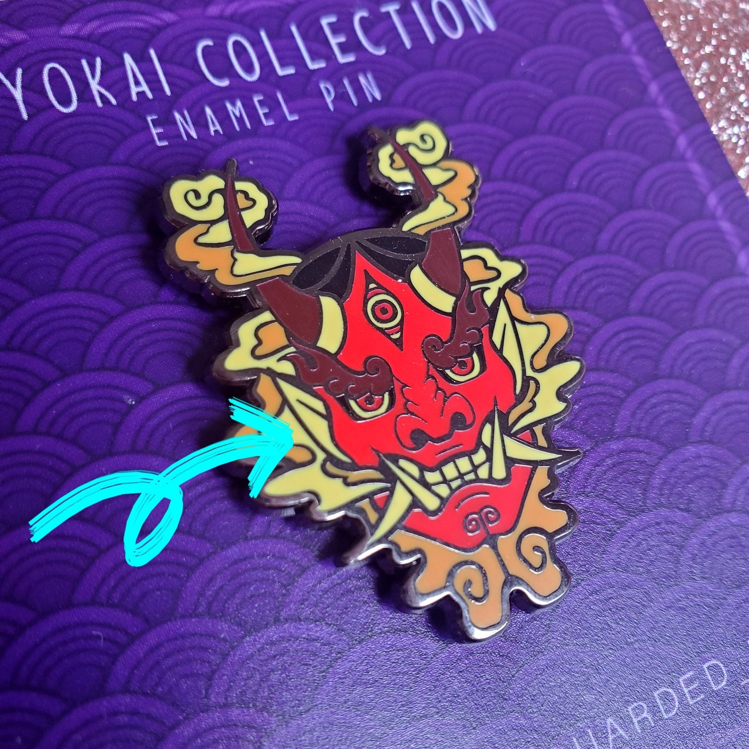 MISPRINTED! ONI PINS, Yellow Eared Oni Pins, Enamel Pins, Yokai Pins, Japanese Folklore ...