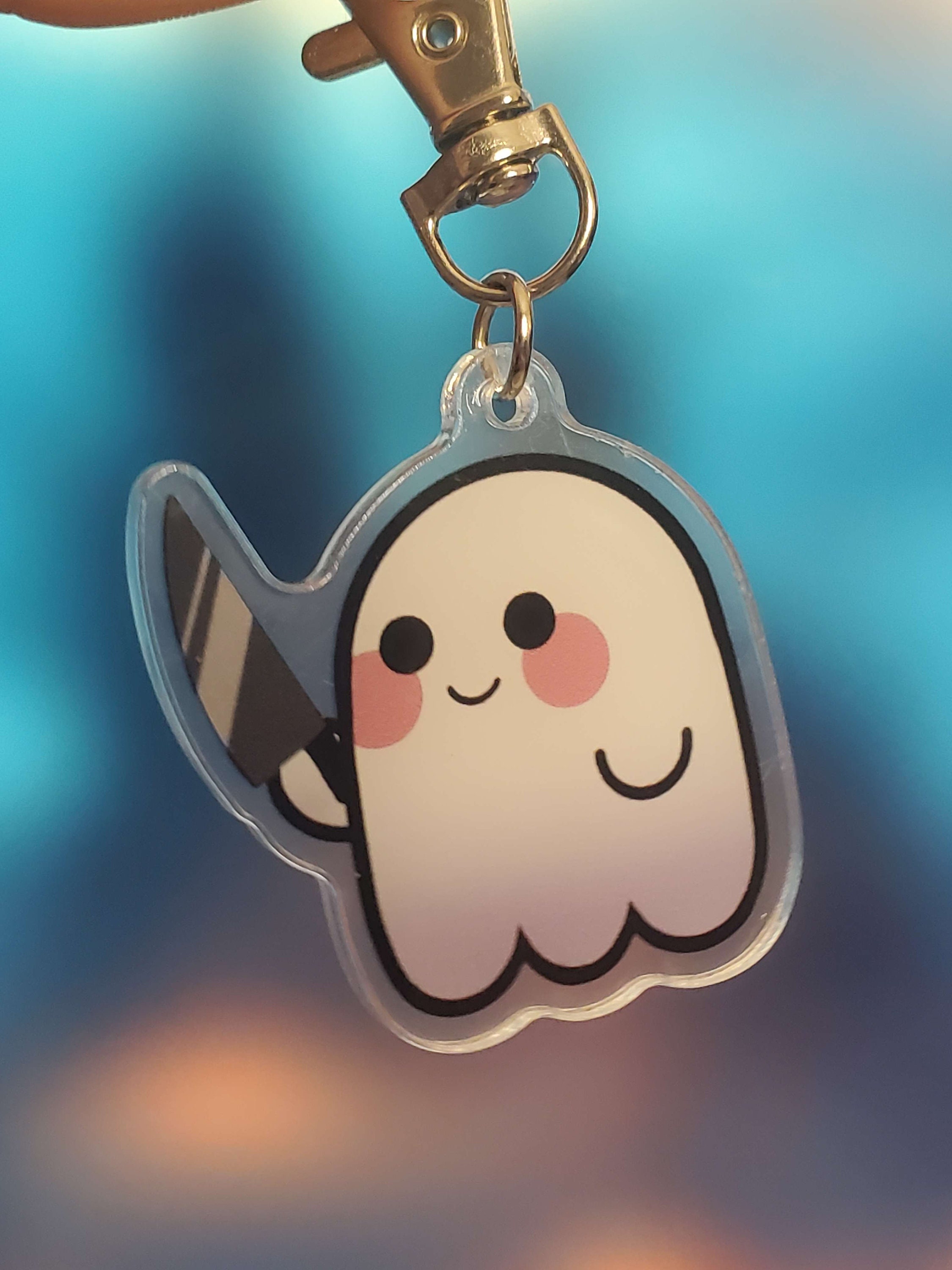 Knife Ghost, Halloween Keychain, Tiny Ghost, Halloween Charm, Cute ...