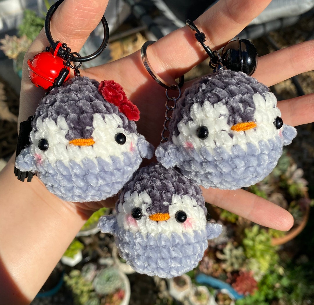Crochet Penguin Key Chain Stuffed Little Bird Key Chain - Etsy