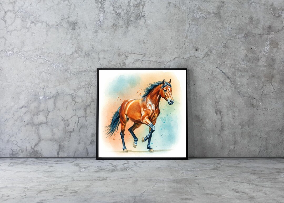 Watercolor Horse Printable | Instant Art Download | Wall Decor - Etsy