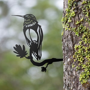 Colibri Tree Spike DXF and SVG, Bird on Branche Svg, Bird Yard Sign ...