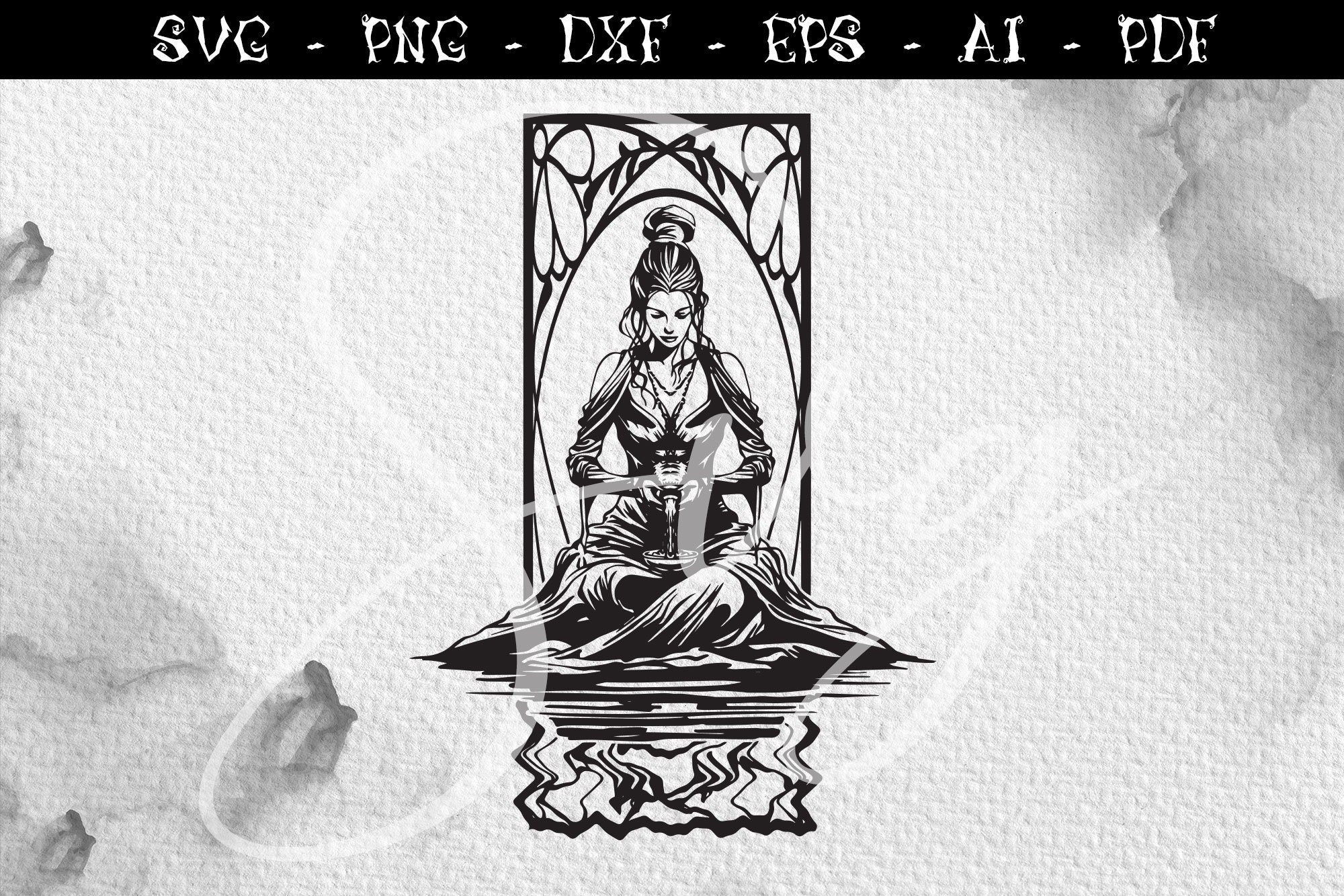 Gothic Woman SVG: Mystic Witchcraft Cut File (digital Download) - Etsy