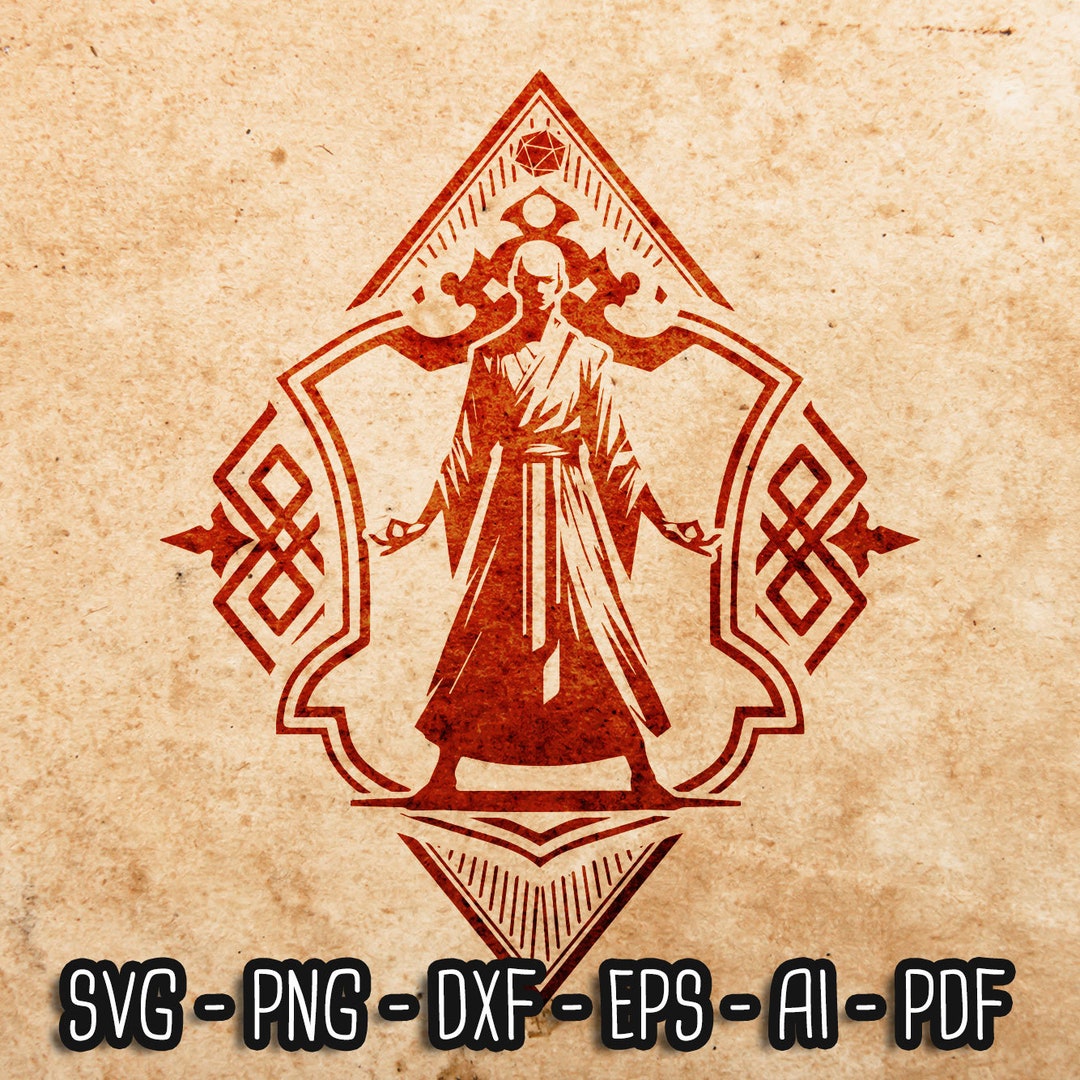 Monk Svg, Class Emblem Character, Fantasy Tabletop Wargames, D20, Rpg ...