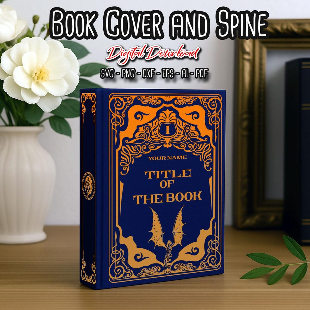 Medieval Dragon Book Cover SVG: Bookbinding Design (digital Files) - Etsy