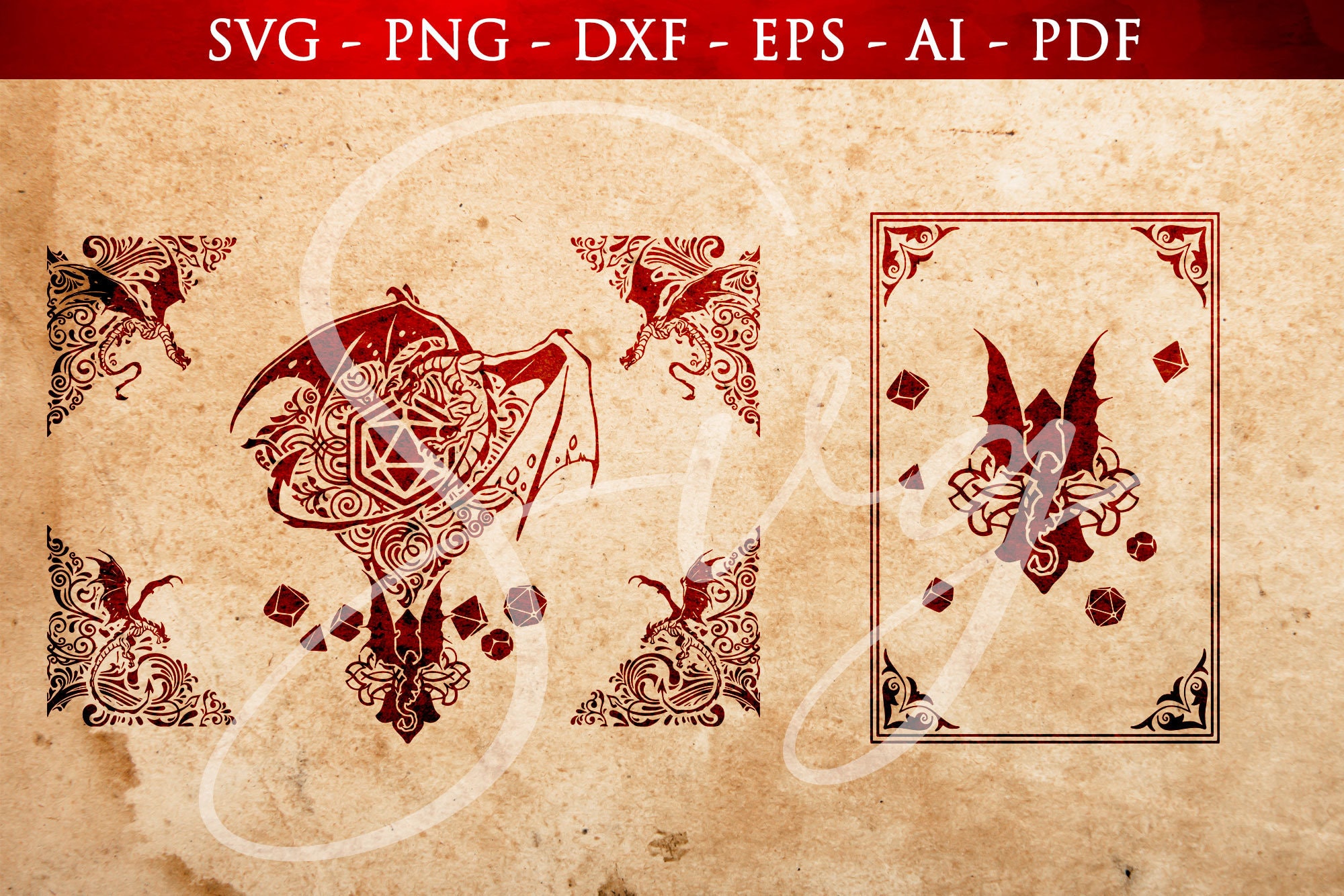 Dragon Game Master Screen SVG: RPG Cut File (digital Download) - Etsy