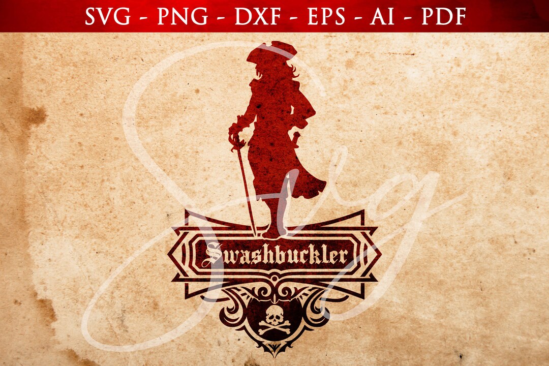 Swashbuckler Svg, Pirate Svg, Skull, Crossbones, Piracy, RPG Class ...