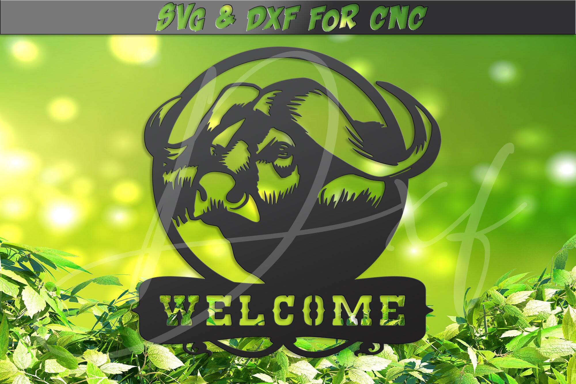 Buffalo Welcome Sign DXF, Buffalo Svg, Bison Silhouette, American Bison ...