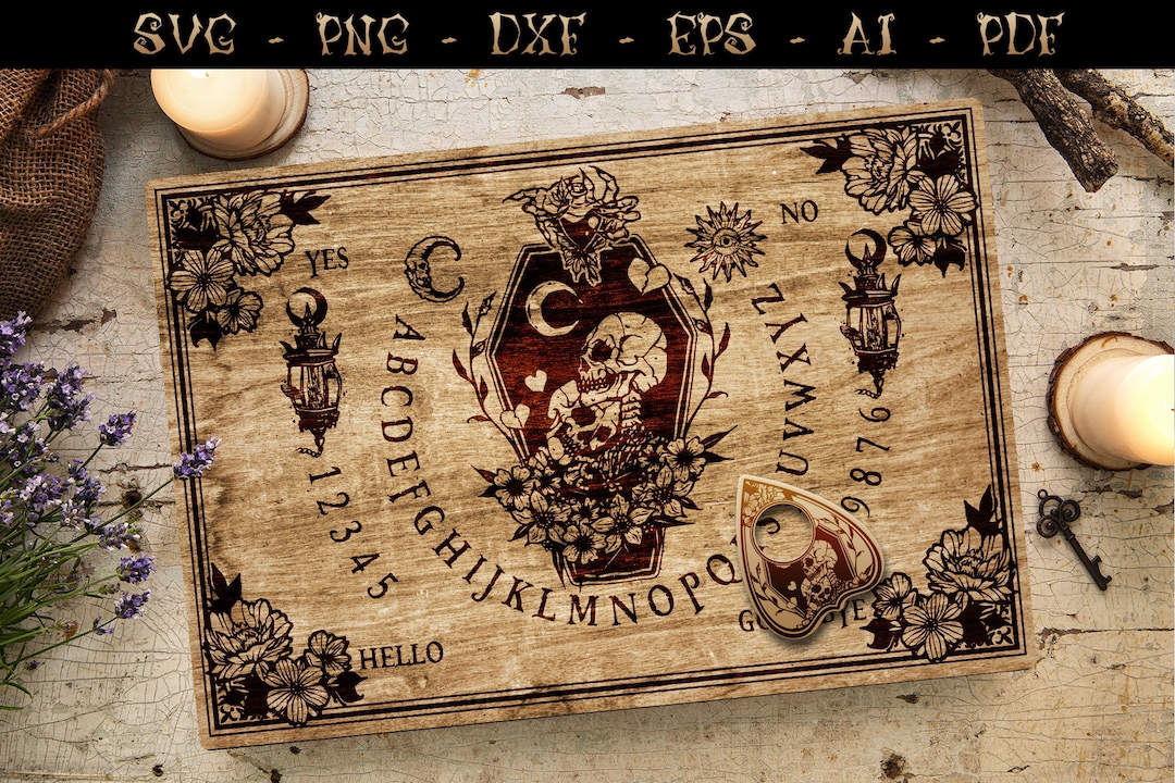 Spirit Board & Planchette Svg, Skeleton Lovers, Answers Board Game ...