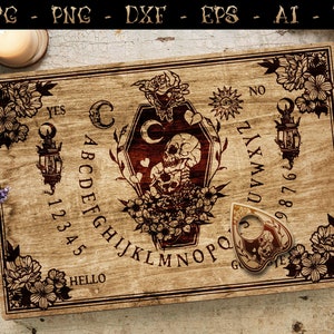 Spirit Board & Planchette Svg, Skeleton Lovers, Answers Board Game ...
