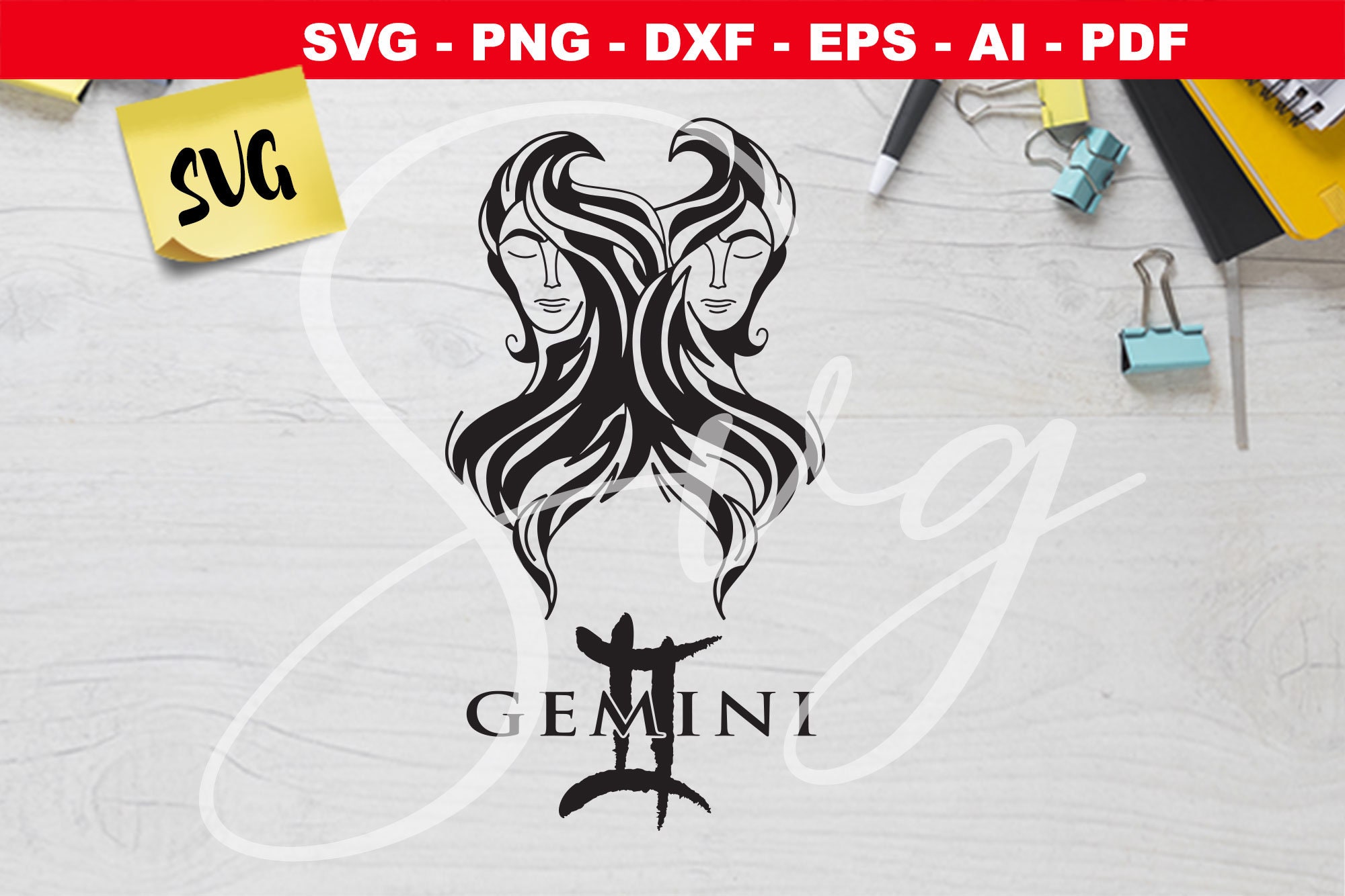 Gemini SVG Zodiac Sign Astrology Signs svg Zodiac Symbols | Etsy