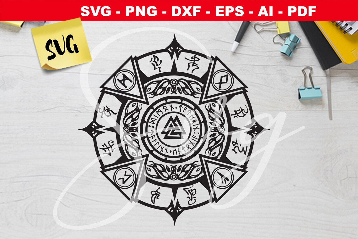 Arcane Circle SVG: Celtic Runes, Viking Symbol (digital File) - Etsy