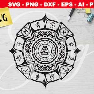 Arcane Circle SVG: Celtic Runes, Viking Symbol (digital File) - Etsy