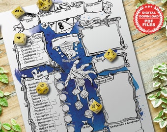 Custom Roleplaying Sheets for Your Own Game, Personalized Tabletop RPG ...