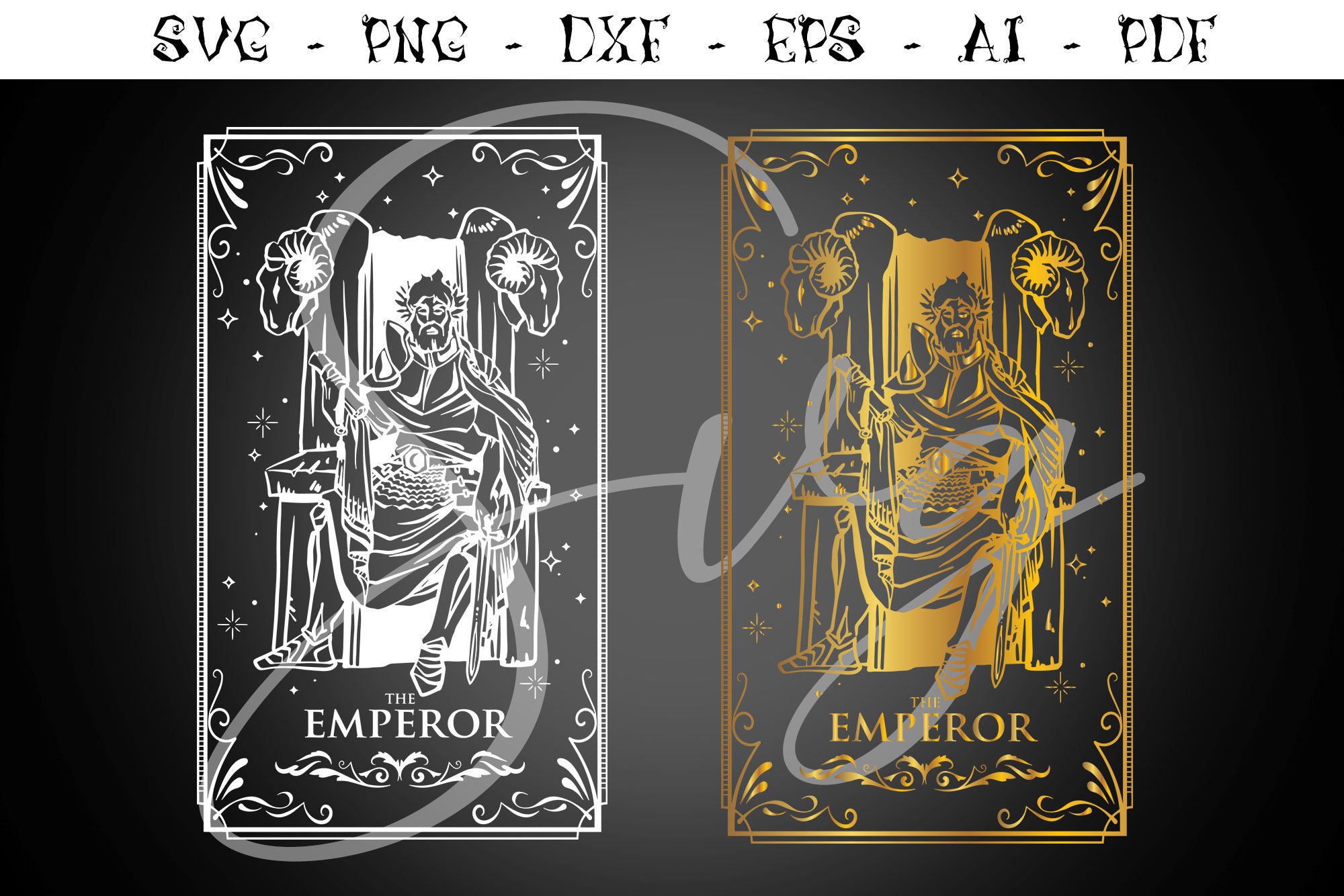 Tarot SVG Der Kaiser SVG Wahrsagerin SVG mystische svg - Etsy