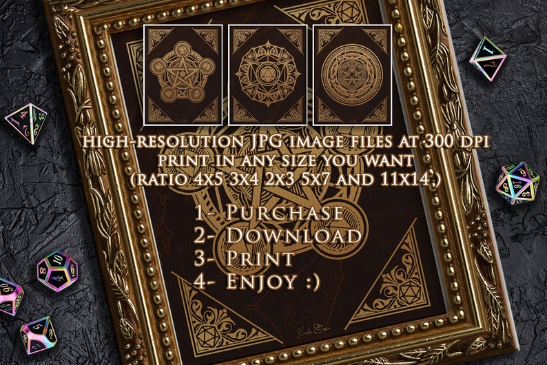 RPG Posters Set: Magic Circle Gamer Art (digital Download) - Etsy