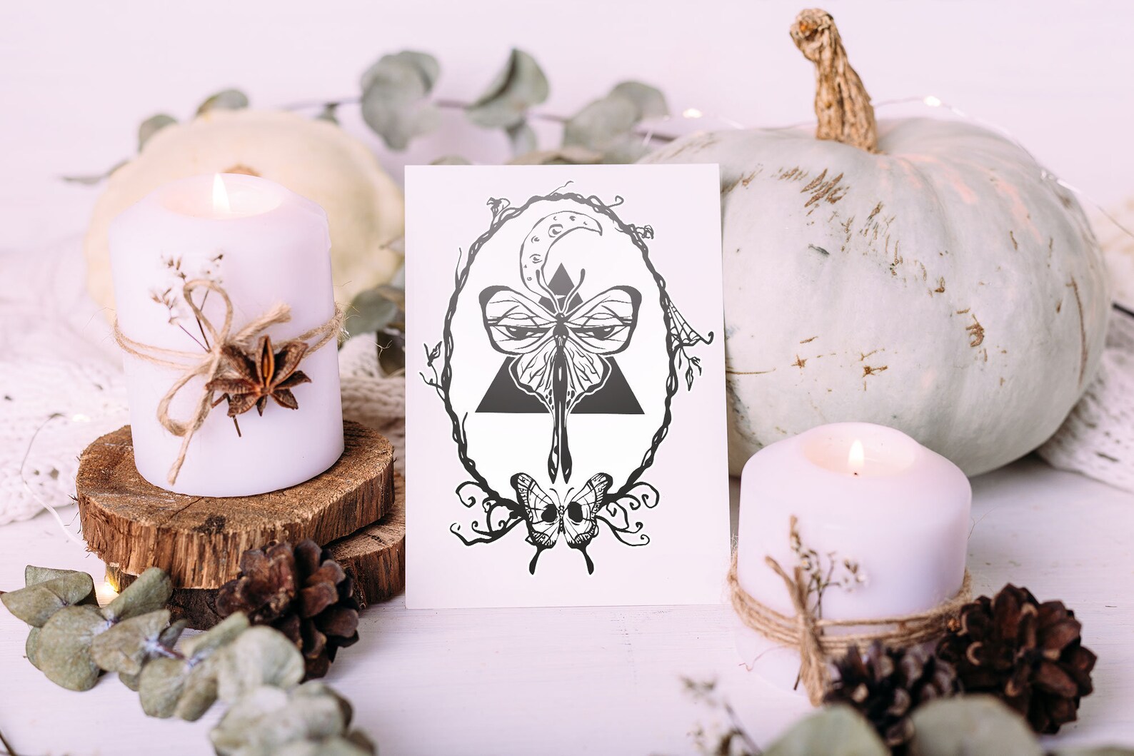 MOON Moth SVG Gothic Svg Butterfly and Luna Mystical Clipart - Etsy