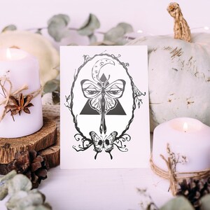 MOON Moth SVG, Gothic Svg, Butterfly and Luna Mystical Clipart Png ...