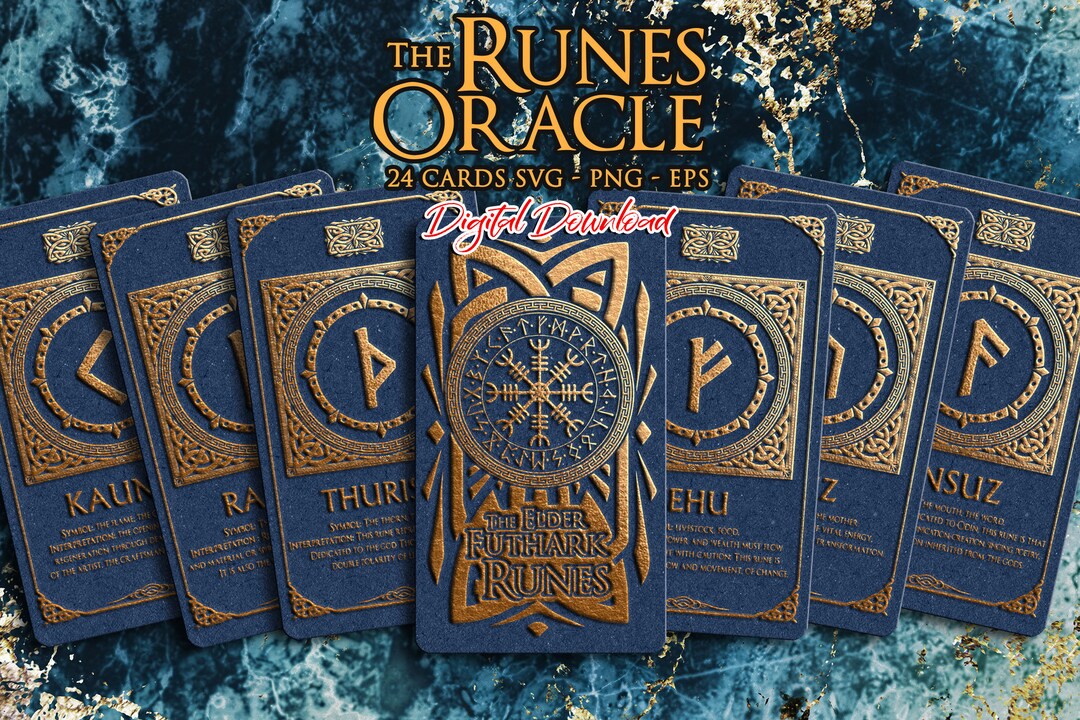 Elder Futhark Runes Oracle Cards: Norse Divination (digital Files) - Etsy