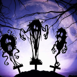 Shadow Creatures Stakes SVG, Monster CNC, Zombie Creatures Yard ...