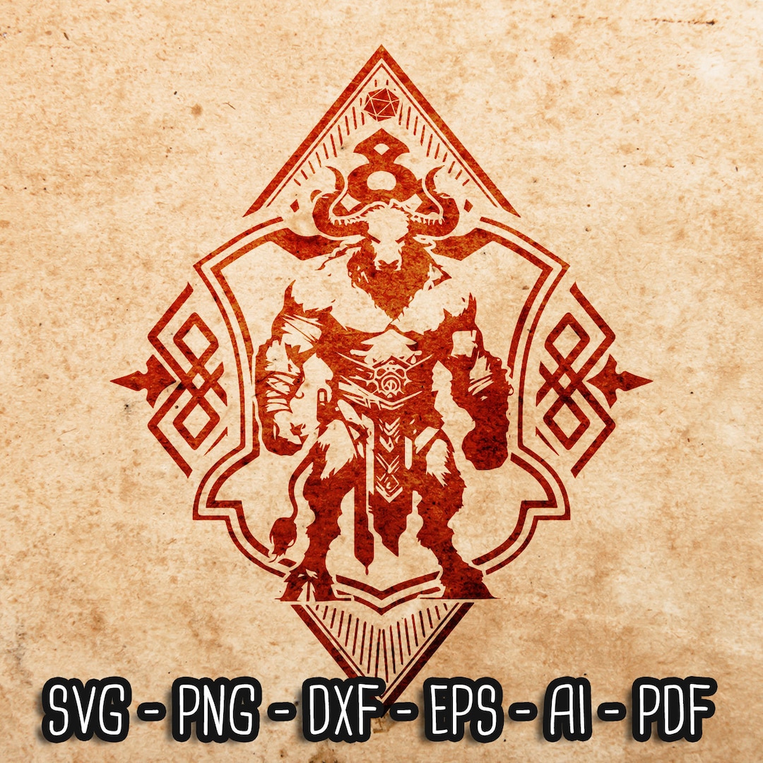 Minotaur Svg, Class Emblem Character, RPG Svg, D20, Rpg Games, TTRPG ...