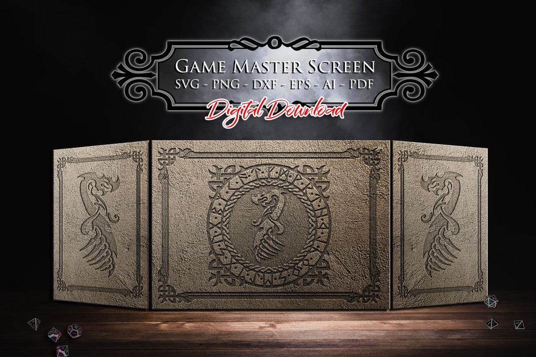 Game Master Screen Svg, Viking Figurehead Screen Cut File, Rpg Games ...