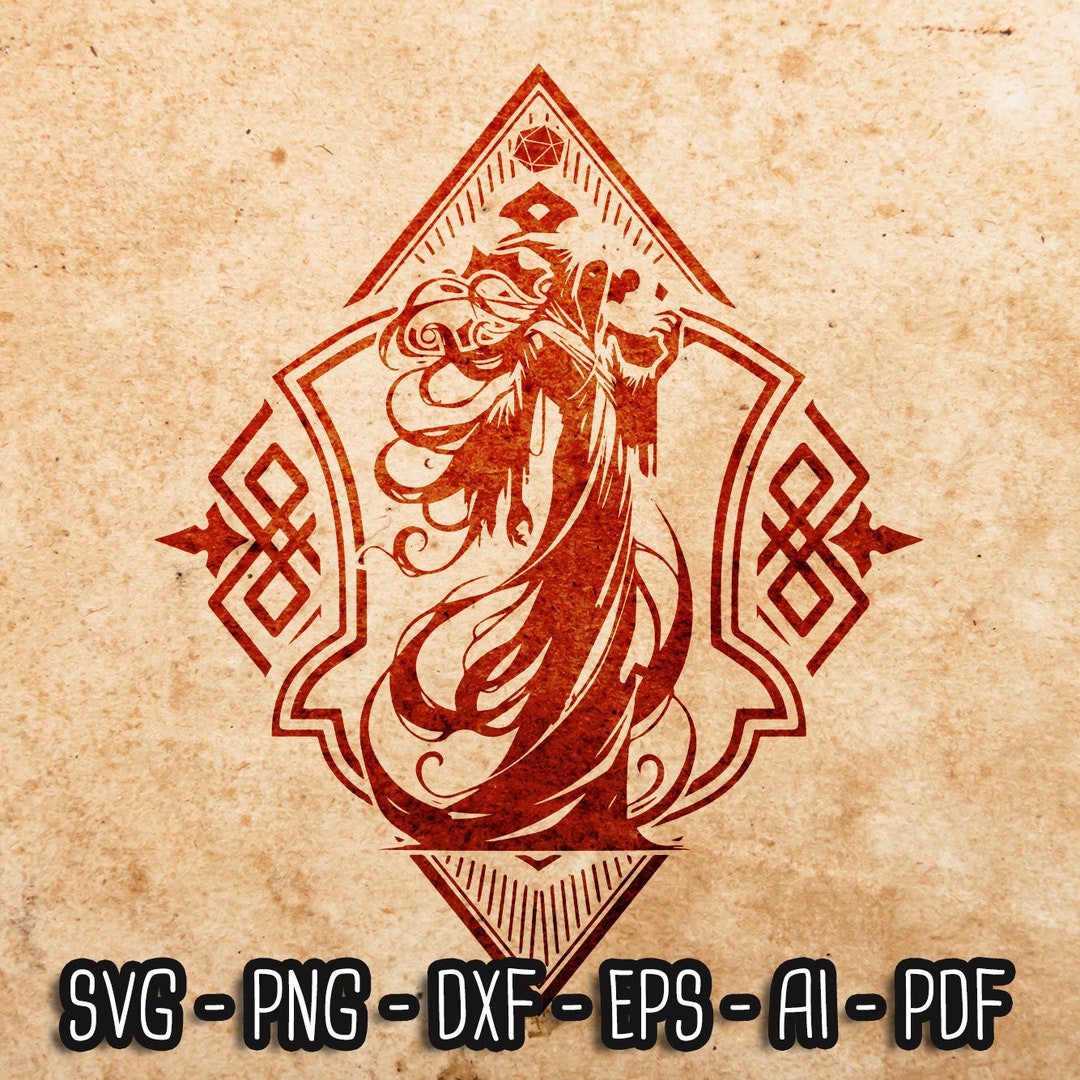 Necromancer Emblem SVG: Fantasy RPG Class, D20 (digital Download) - Etsy