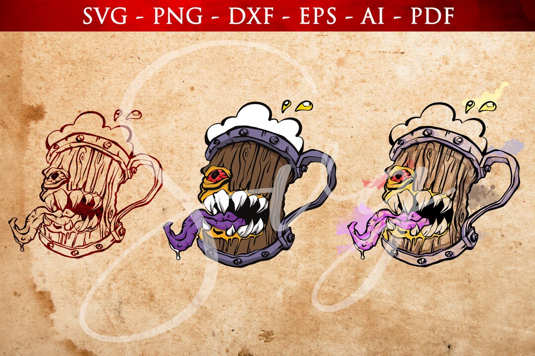 Mimic Mug SVG: D20 RPG Monster Clip Art (cut Files) - Etsy