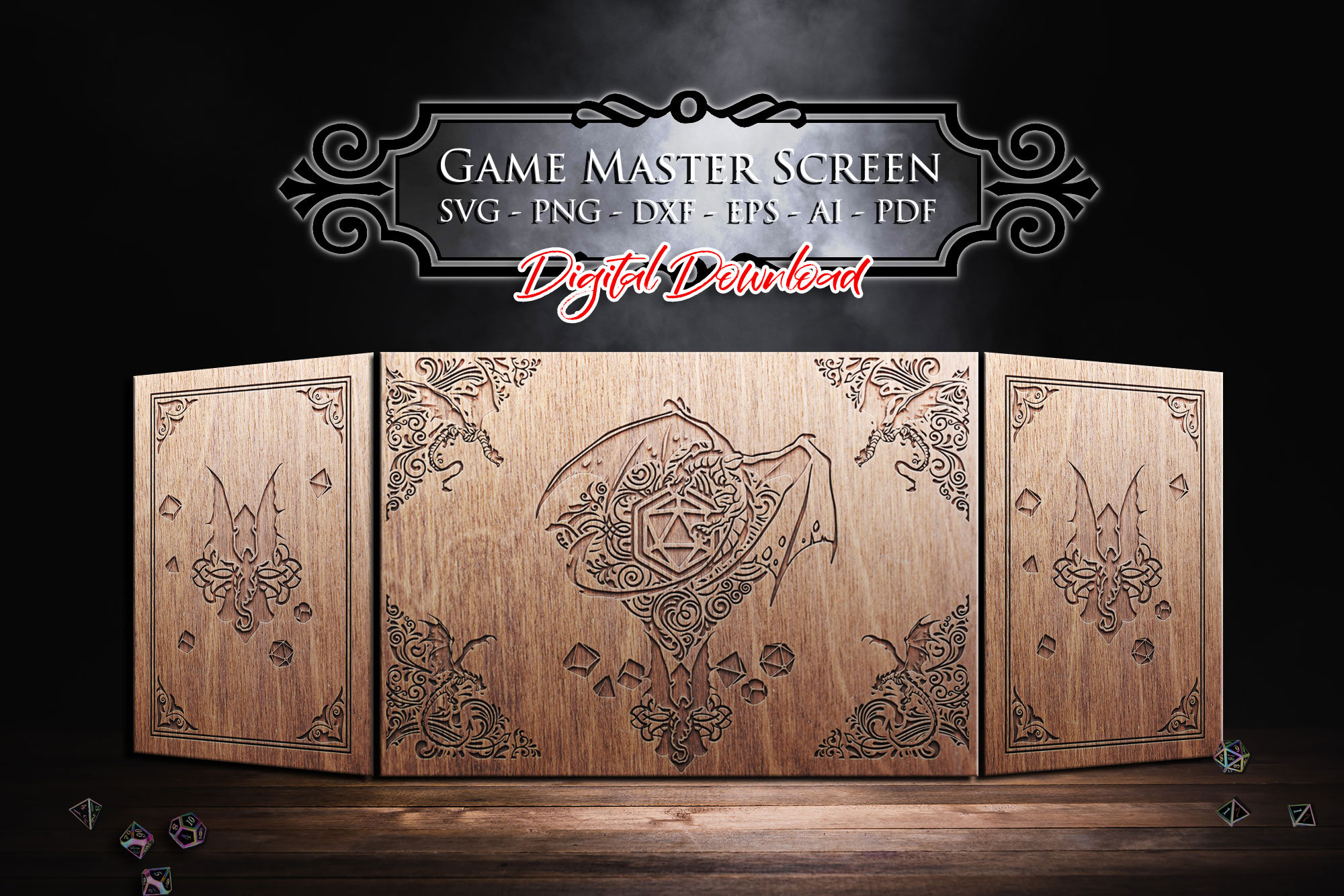 Game Master Screen Svg Dragon Screen Cut File Rpg Games Svg - Etsy UK