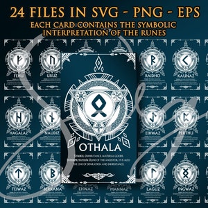 Runes Oracle Cards SVG, Elder Futhark Runes, Runes Svg, Celtic Cards ...