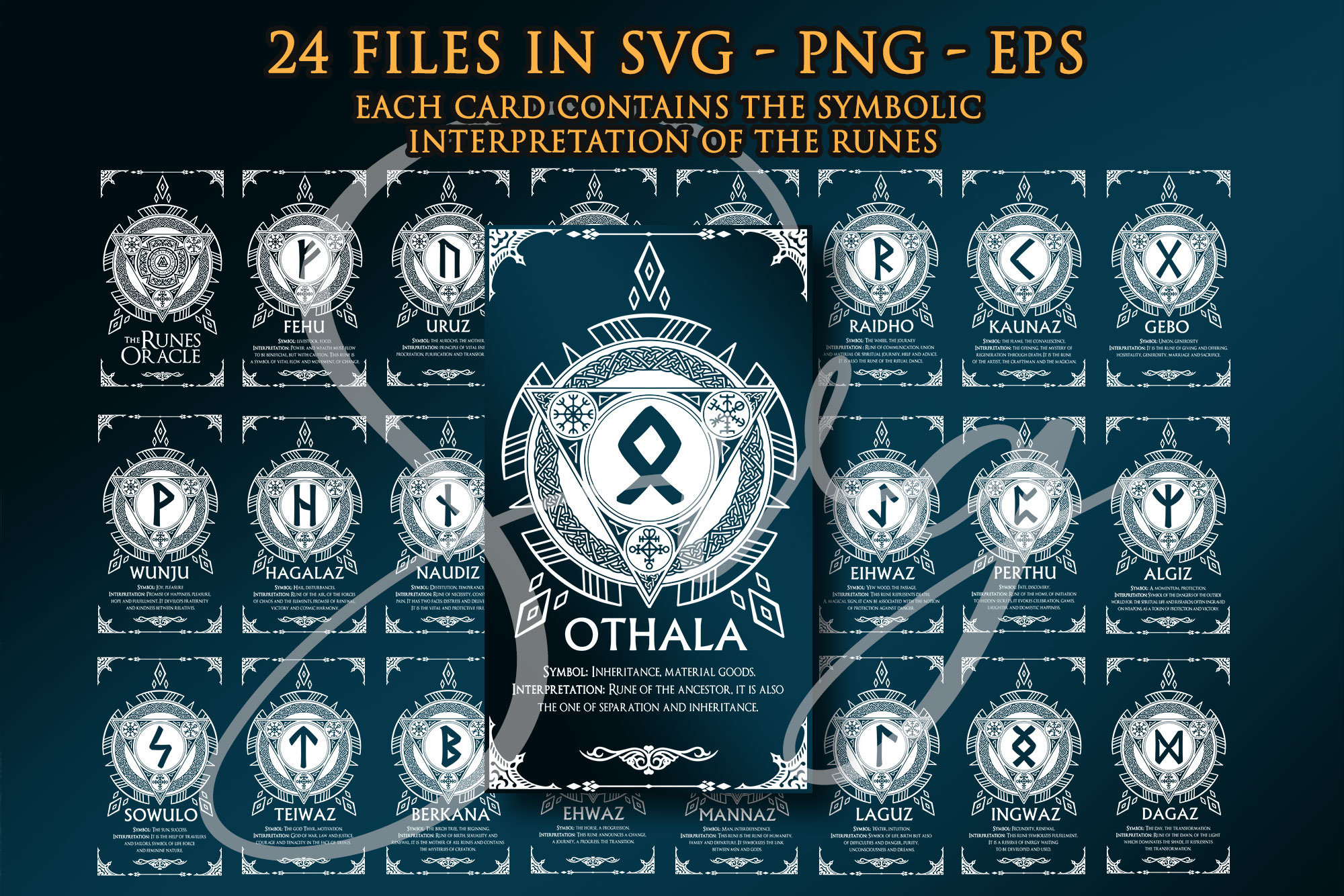 Runes Oracle Cards SVG Elder Futhark Runes Runes Svg Celtic - Etsy Canada