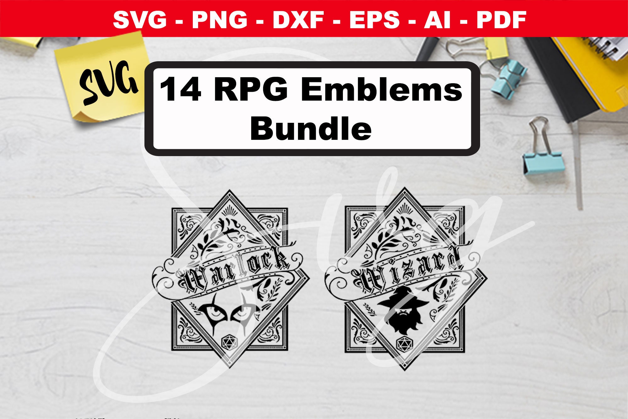 RPG Class Emblem Bundle PACK 2 D20 Rpg Games Svg Pathfinder - Etsy